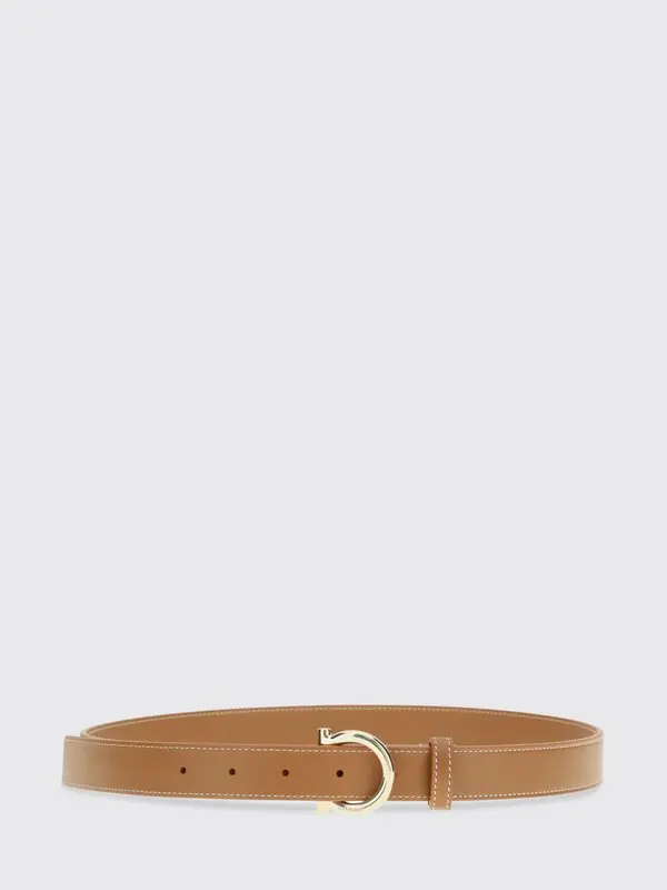 FERRAGAMO Leather Belt With Gancini Buckle