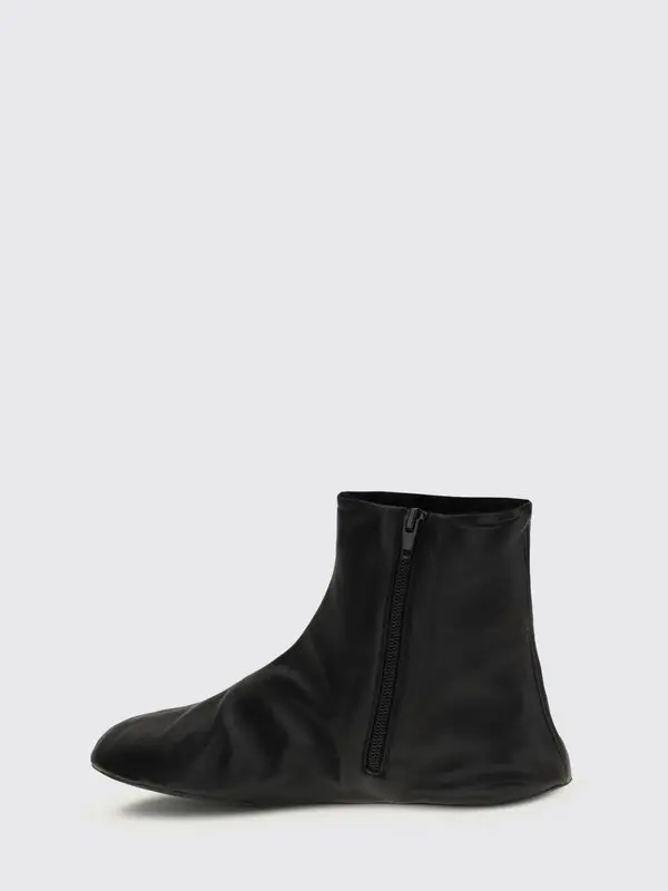 THE ROW Zip Up Ankle Boots - Black