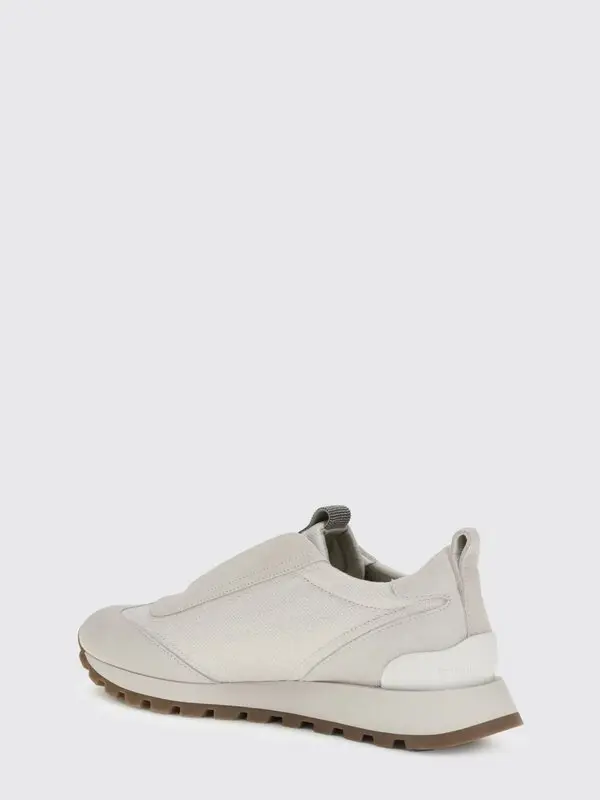 Brunello Cucinelli Zip Up Sneakers - Silver