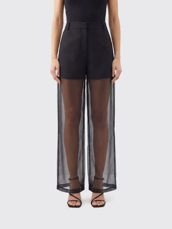 Federica Tosi Sheer Overlay Pants - Black