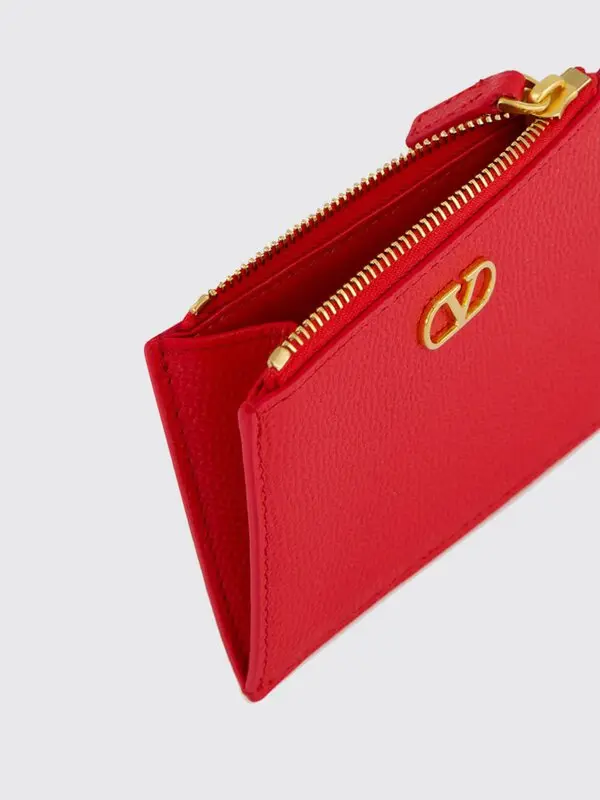 Valentino Garavani Vlogo Signature Grained Leather Wallet