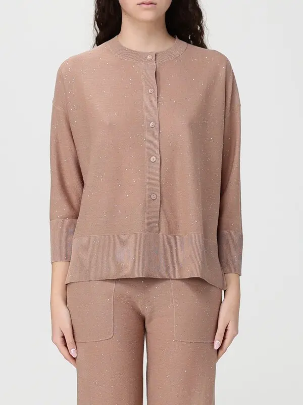 KANGRA Viscose Blend Cardigan - Beige