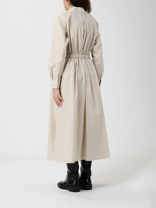 Max Mara Cotton Long Sleeve Dress - Beige