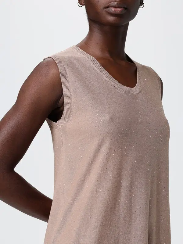 KANGRA Sleeveless Midi Dress - Beige