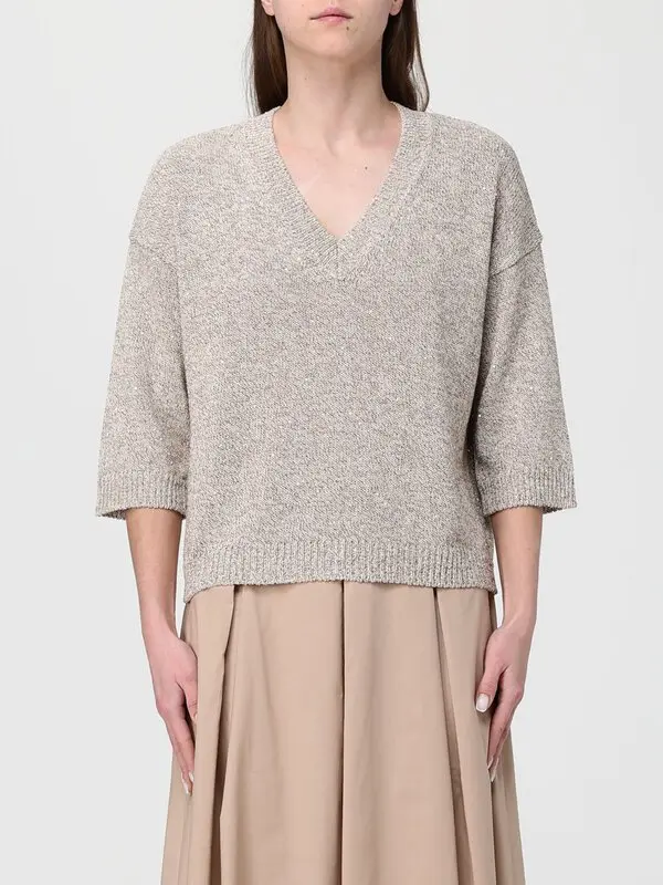KANGRA V-neck Knit Sweater - Camel