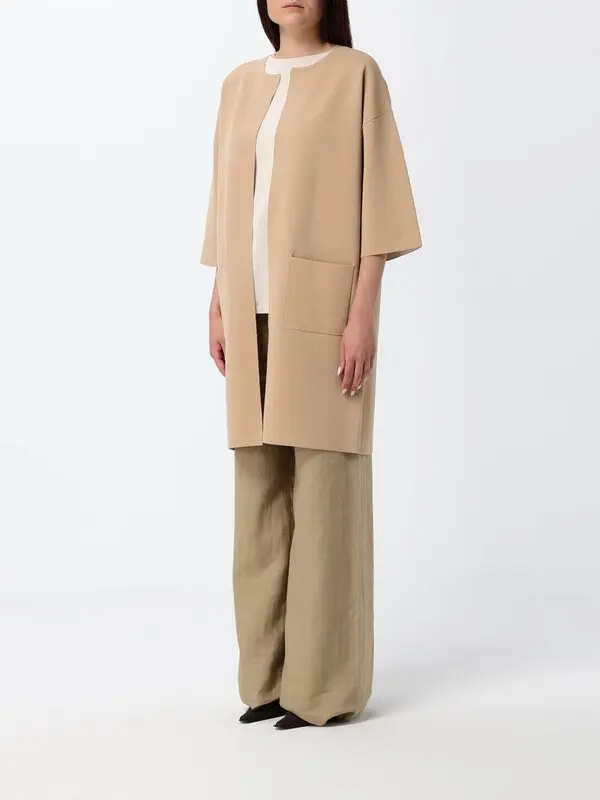 KANGRA Viscose Blend Belted Cardigan - Beige