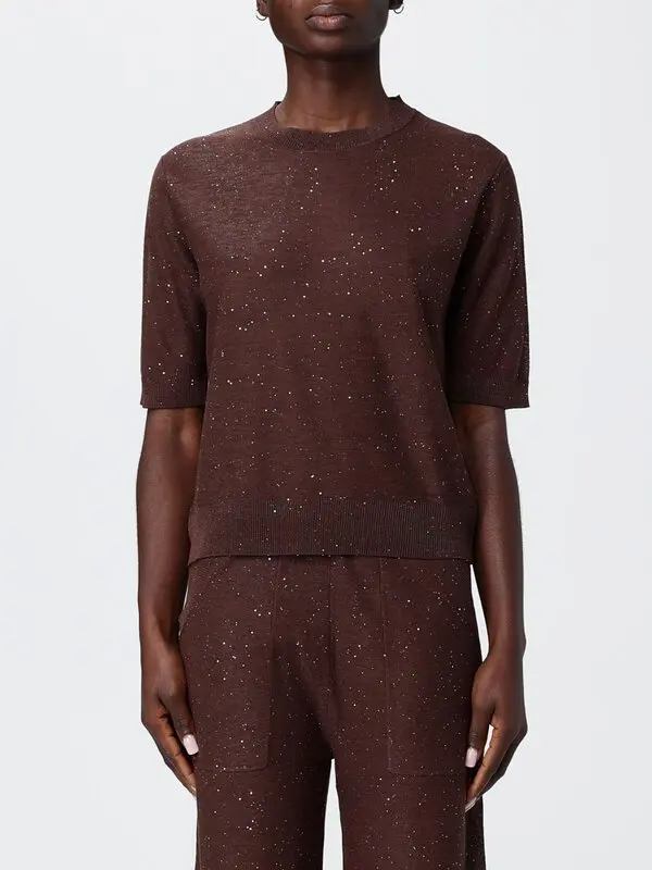 KANGRA Viscose Blend Crew Neck Sweater - Cocoa