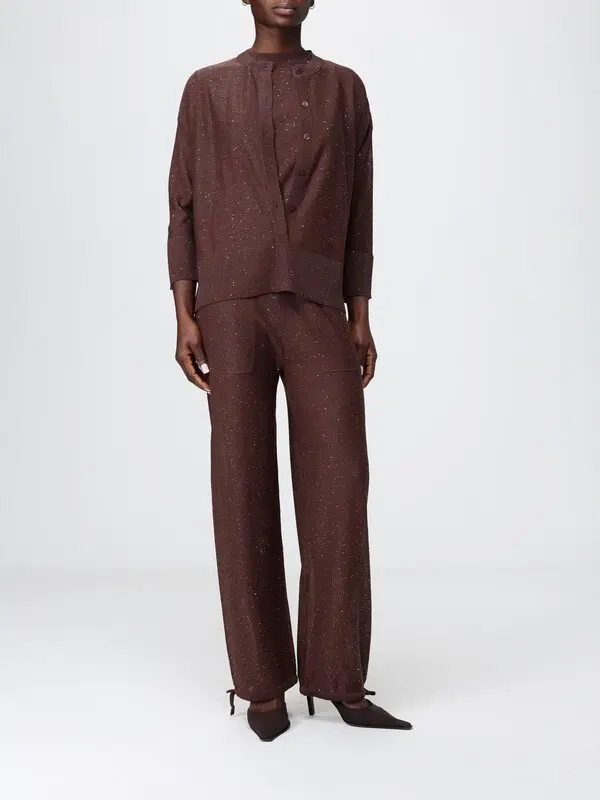 KANGRA Viscose Blend Crew Neck Sweater - Cocoa