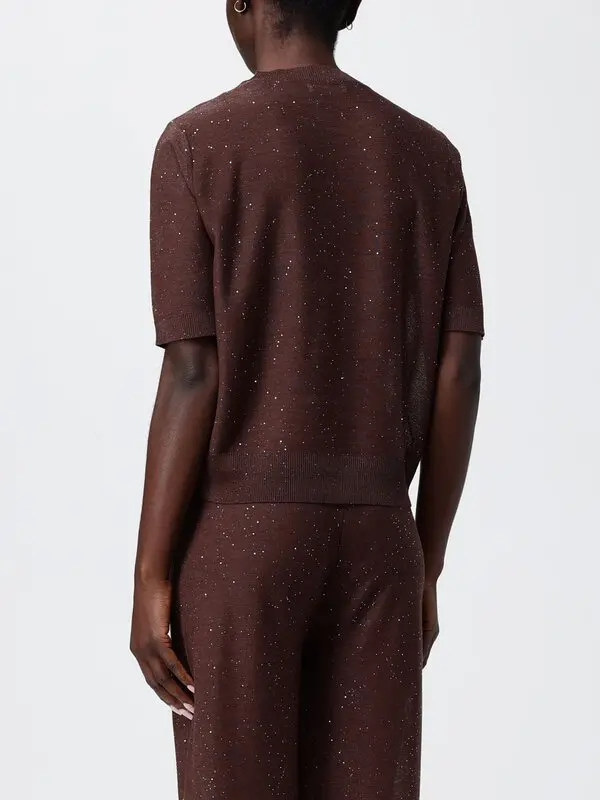 KANGRA Viscose Blend Crew Neck Sweater - Cocoa