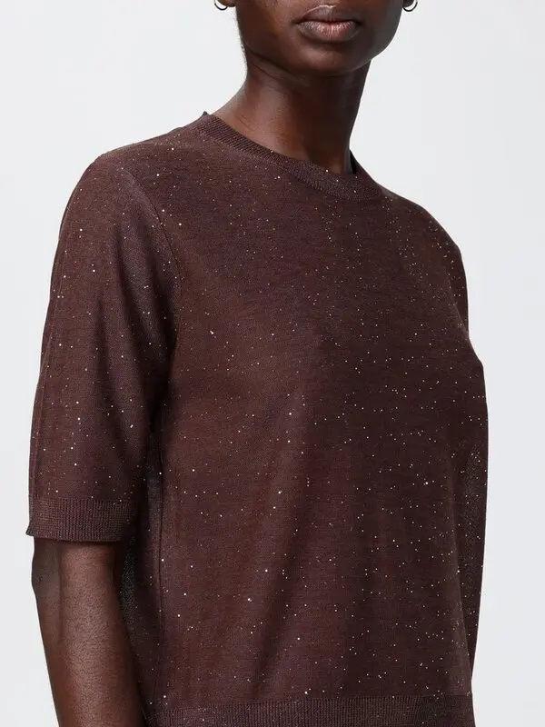 KANGRA Viscose Blend Crew Neck Sweater - Cocoa