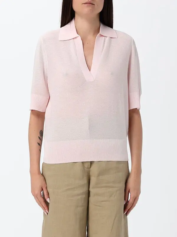 KANGRA Knitted Polo Shirt - Pink