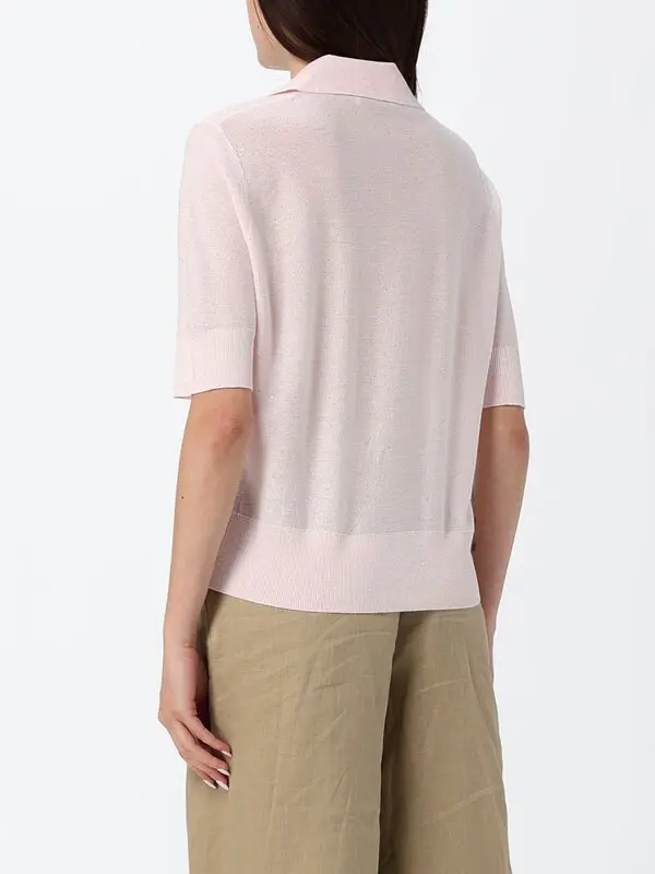KANGRA Viscose Knit Polo With Sequin Embellishments
