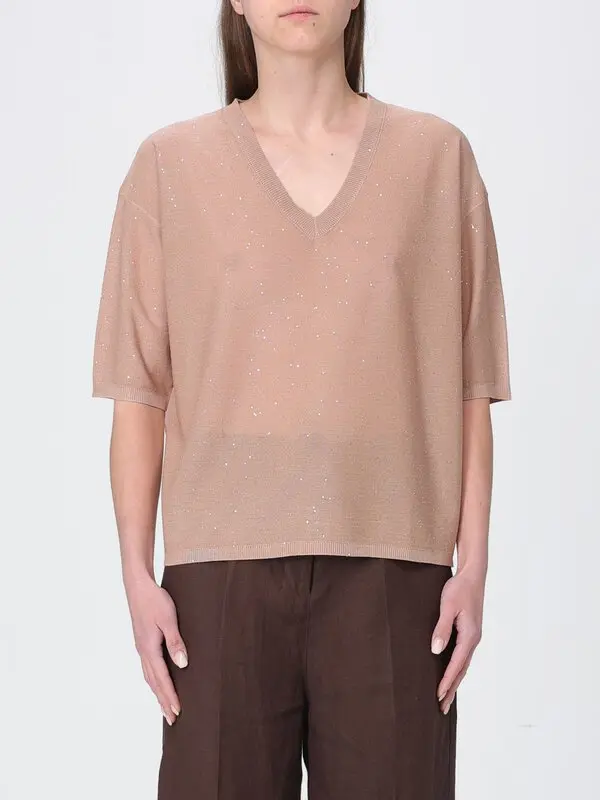 KANGRA Wide Leg Knit Trousers - Beige
