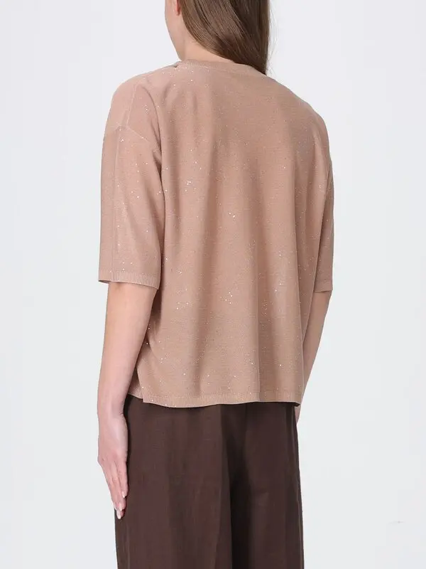 KANGRA Wide Leg Knit Trousers - Beige