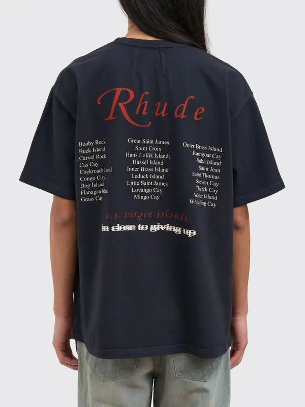 Rhude Printed Cotton T-shirt