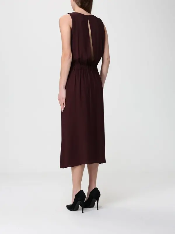 Elisabetta Franchi Sleeveless Cowl Neck Midi Dress - Red