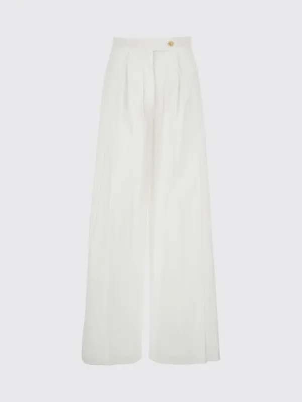 SEMICOUTURE Tailored Wide Leg Pants - White