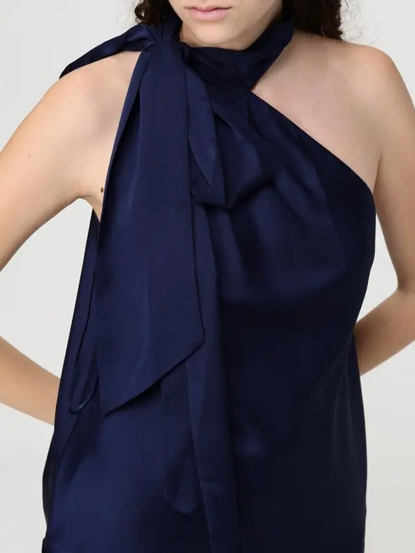 Ralph Lauren Asymmetrical Top With Bow Detail - Black