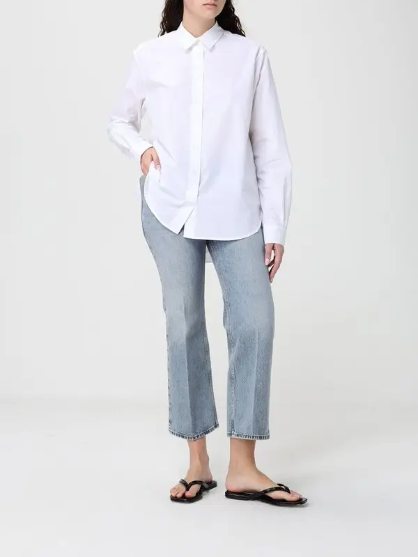 TOTEME Cropped Bleached Denim Jeans - Gnawed Blue