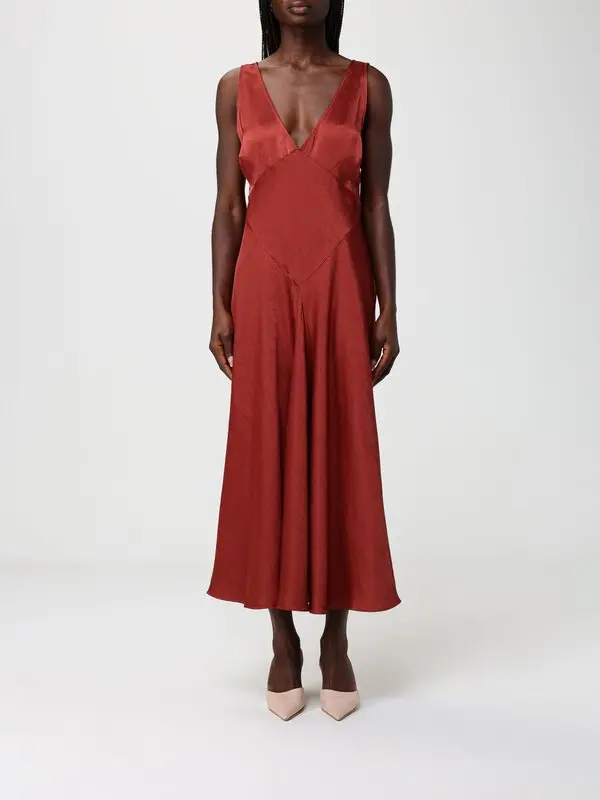 Polo Ralph Lauren Sleeveless V-neck Midi Dress - Red