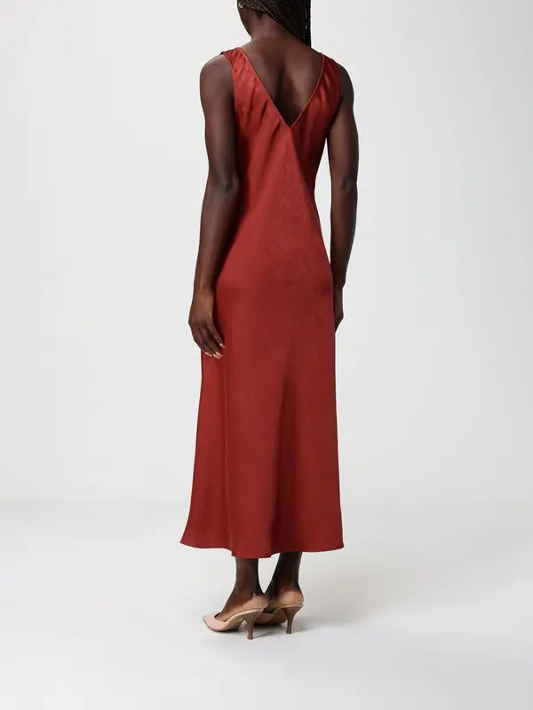 Polo Ralph Lauren Sleeveless V-neck Midi Dress - Red
