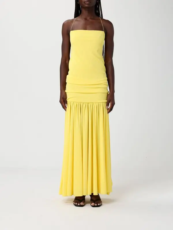 Jacquemus Long Draped Maxi Dress - Yellow