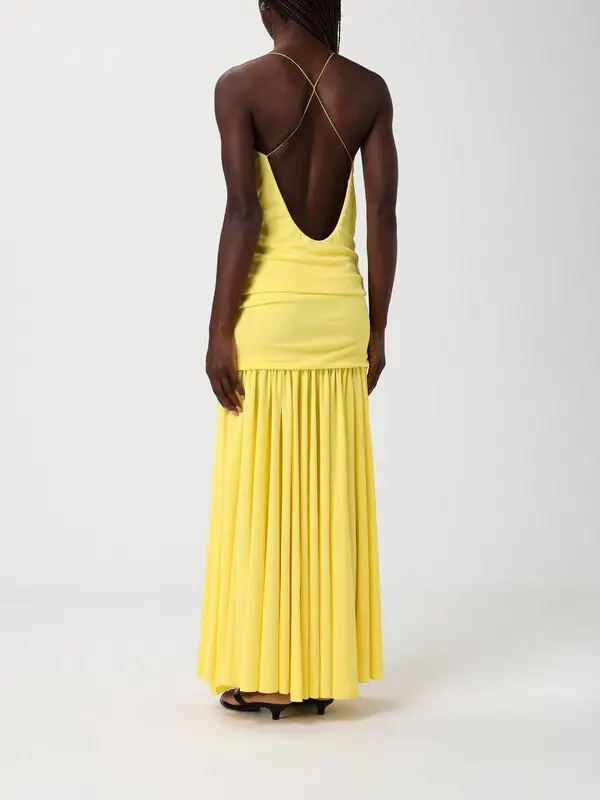 Jacquemus Long Draped Maxi Dress - Yellow