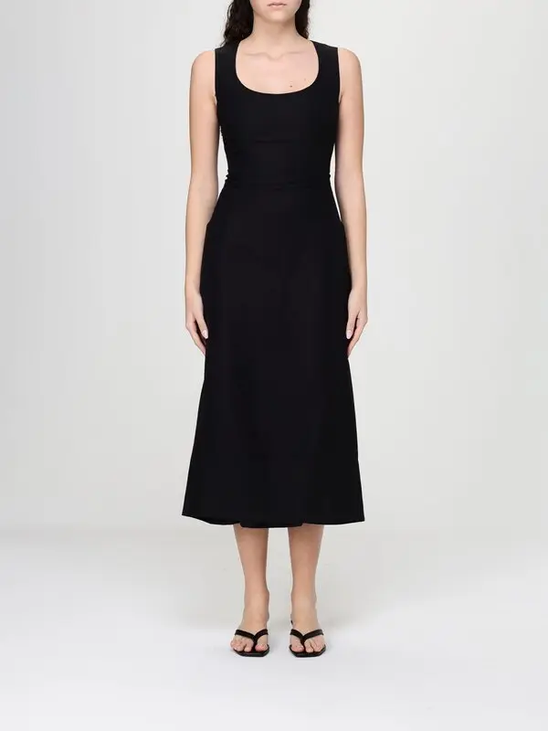 Jacquemus Polyester Midi Dress - Black