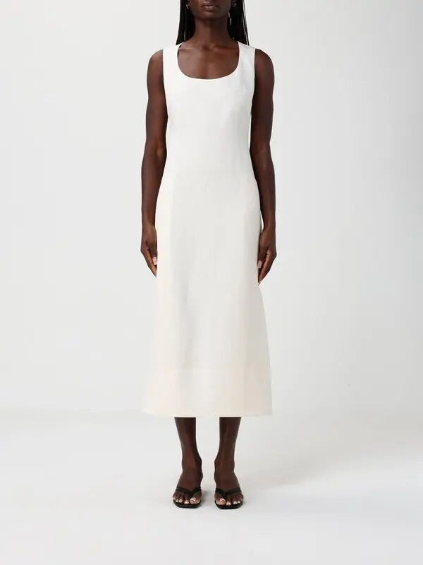 Jacquemus Polyester Midi Dress - White