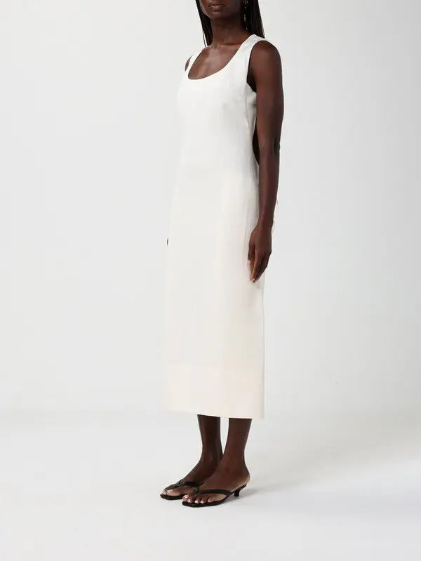 Jacquemus Polyester Midi Dress - White