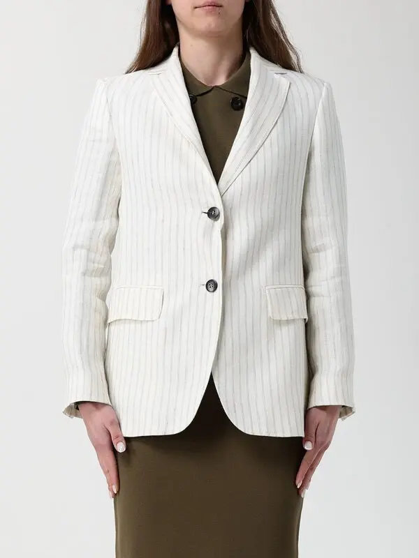Max Mara Double-breasted Linen Blazer - Beige