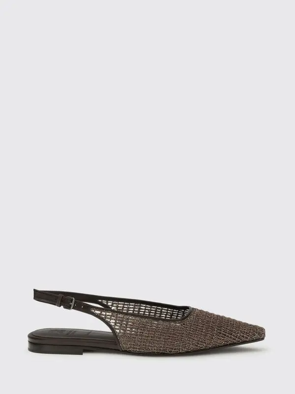 Brunello Cucinelli Slingback Ballerina Flats - Dark