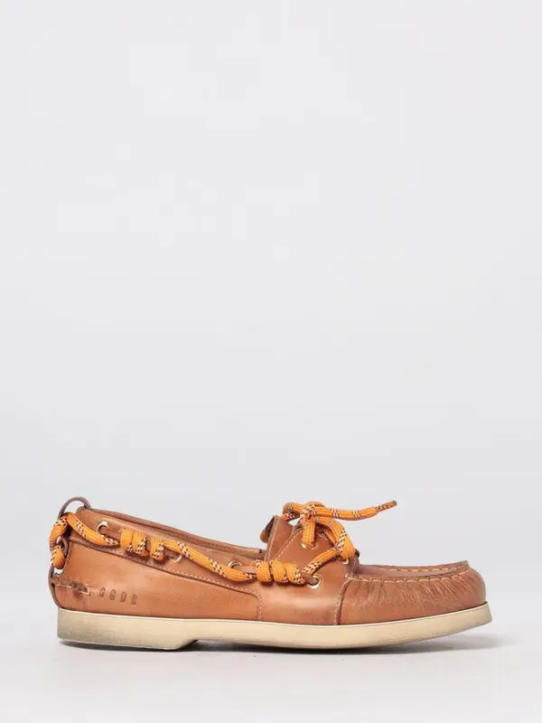 GOLDEN GOOSE Cruise Leather Boat Loafers - Brown