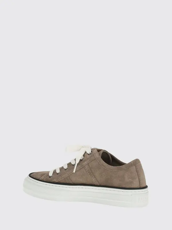 Brunello Cucinelli Suede Lace-up Sneakers - Beige