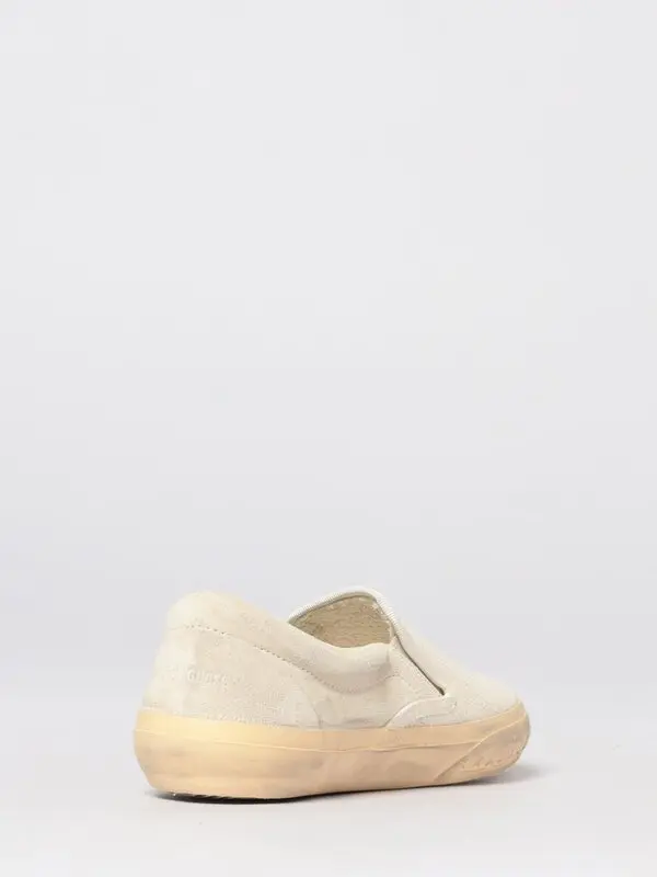 GOLDEN GOOSE Vce Penstar Suede And Canvas Slip-on Sneakers
