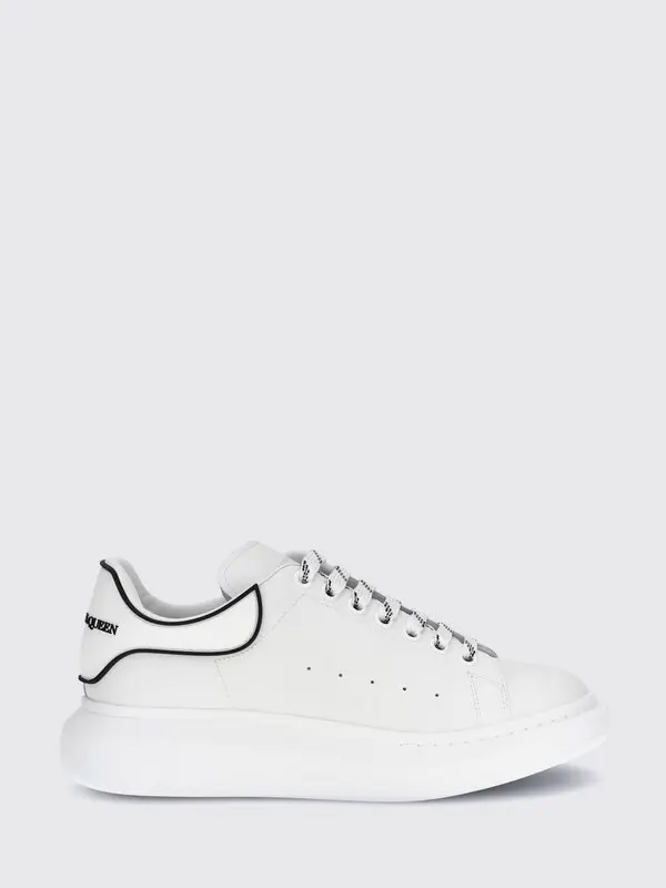 Alexander McQueen Oversize Calf Leather Sneakers With Rear Logo And Chunky Sole - White