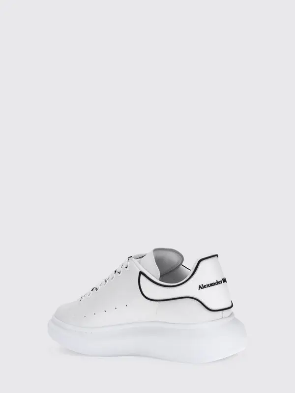 Alexander McQueen Oversize Calf Leather Sneakers With Rear Logo And Chunky Sole - White