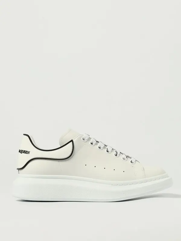 Alexander McQueen Oversize Calf Leather Sneakers With Rear Logo And Chunky Sole - White