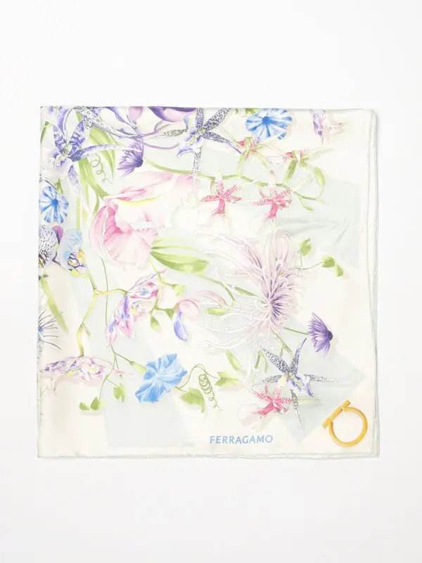 FERRAGAMO Neck Scarf - Gnawed Blue
