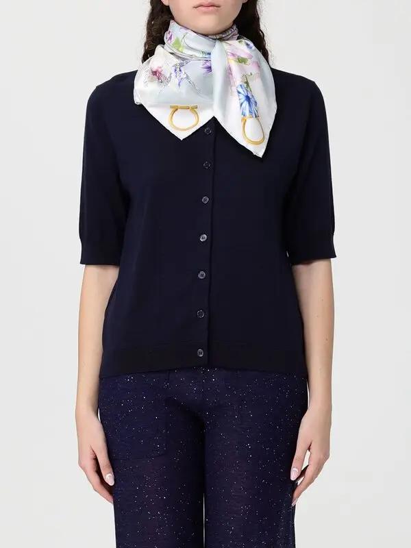FERRAGAMO Neck Scarf - Gnawed Blue