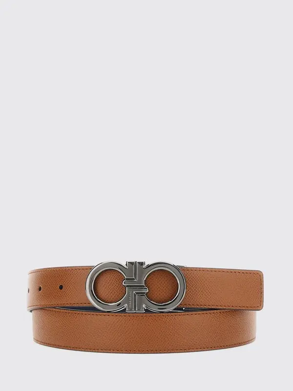 FERRAGAMO Gancini Belt - Brown