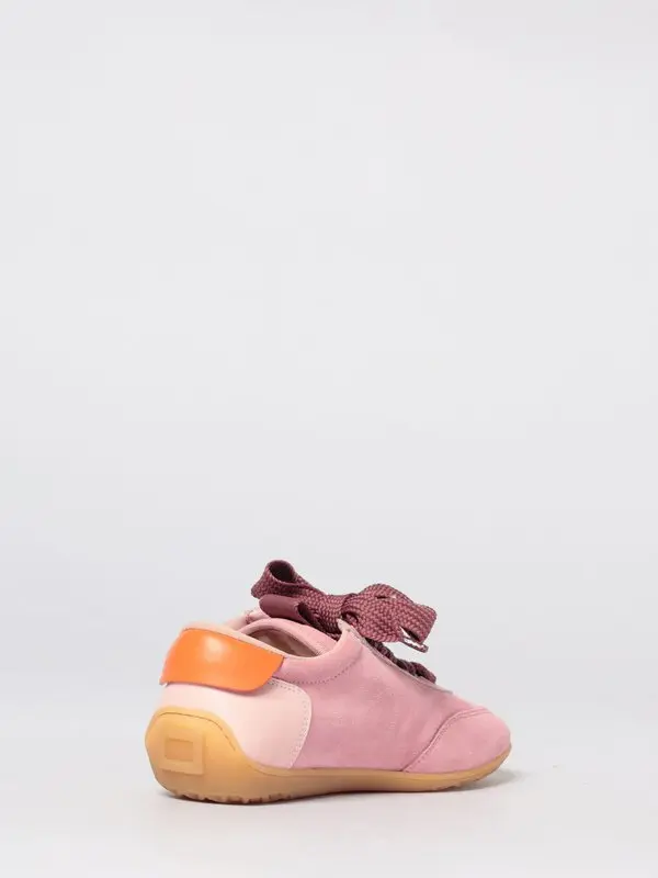 ROGER VIVIER Suede & Leather Low-top Sneakers - Pink