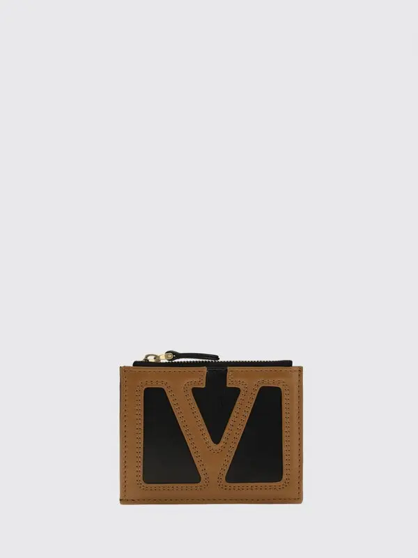 Valentino Garavani Viva Superstar Leather Credit Card Holder - Black