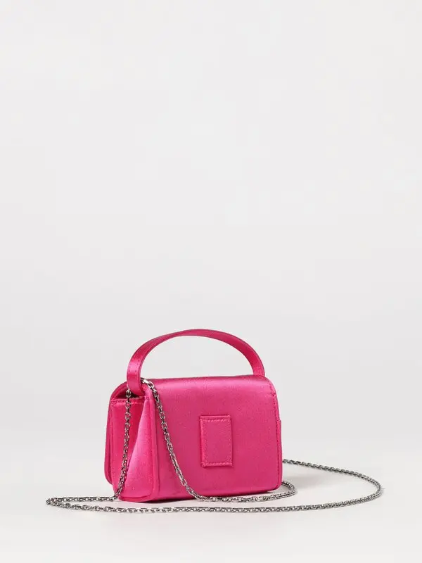 ROGER VIVIER Pilgrim Satin Bag With Jewel Buckle - Fuchsia
