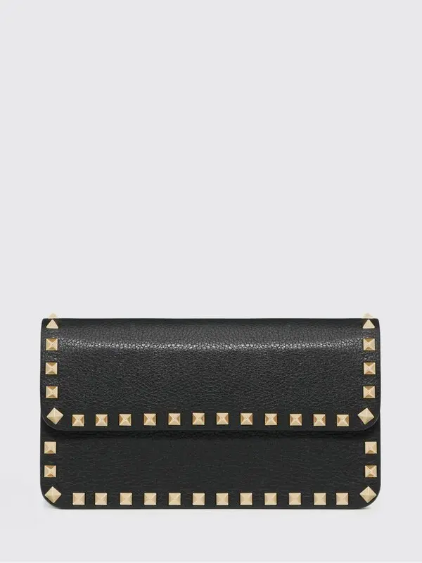 Valentino Garavani Rockstud Grained Leather Bag - Black
