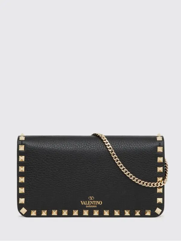 Valentino Garavani Rockstud Grained Leather Bag - Black