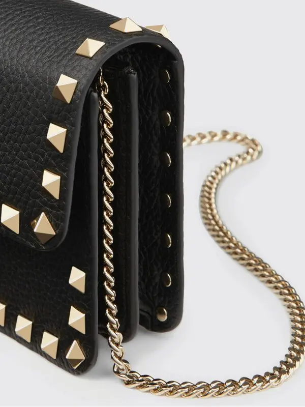 Valentino Garavani Rockstud Grained Leather Bag - Black