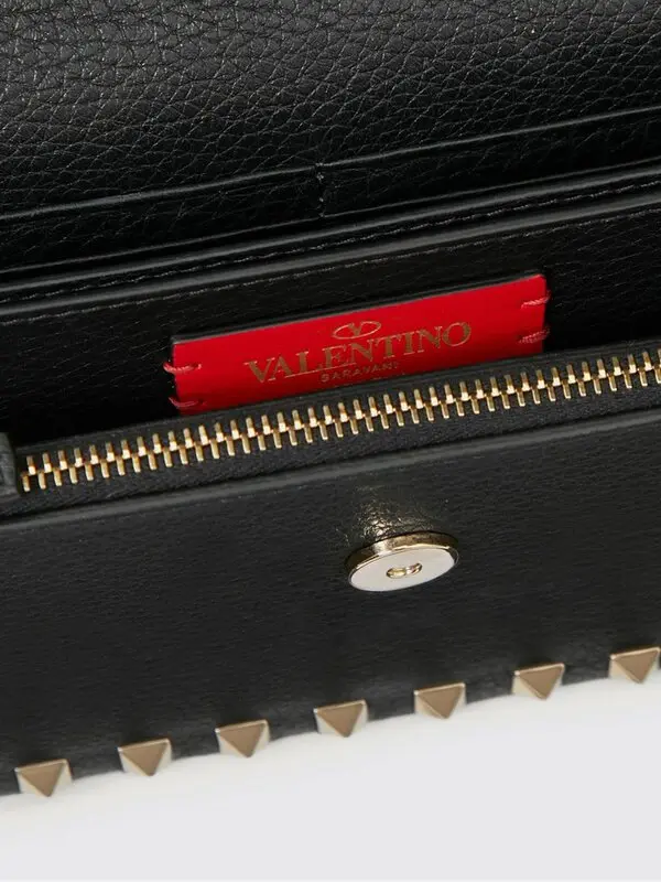 Valentino Garavani Rockstud Grained Leather Bag - Black