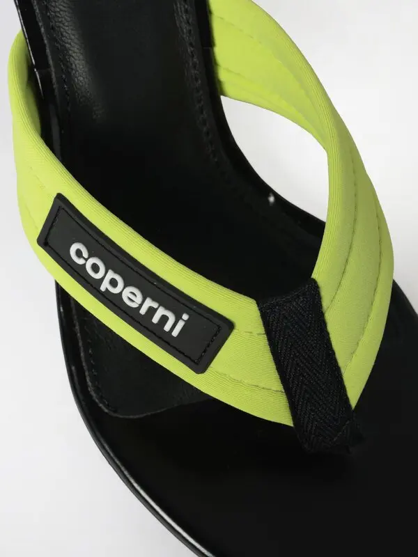 Coperni Neoprene Wedge Thong Sandals - Green