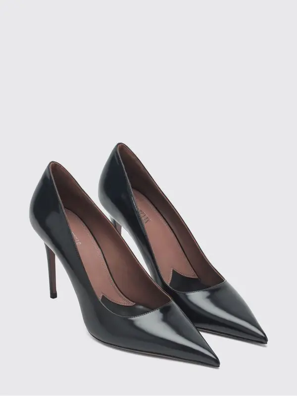 Paris Texas Vera Brushed Leather Pumps - Black